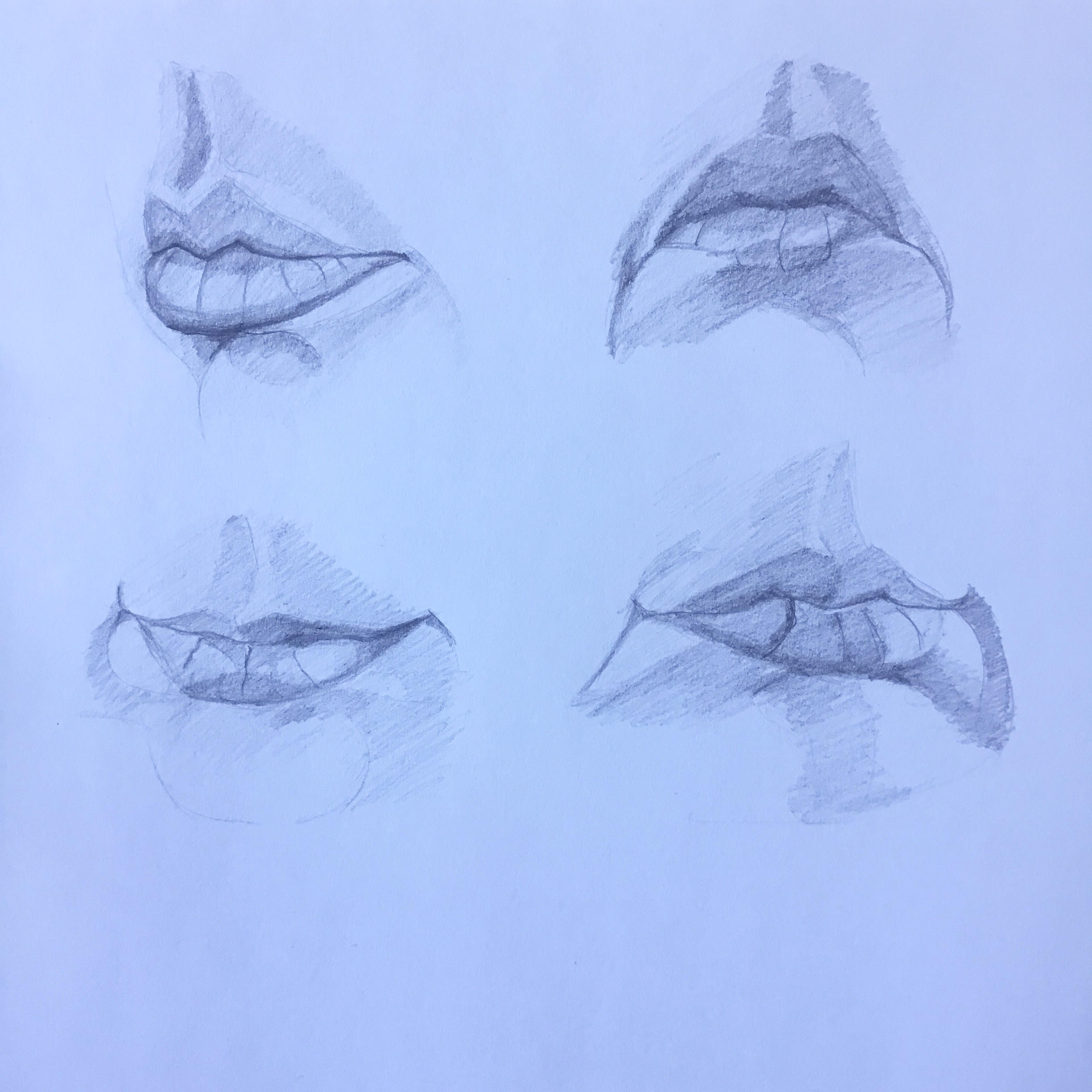 Easy Pencil Drawings Of Lips