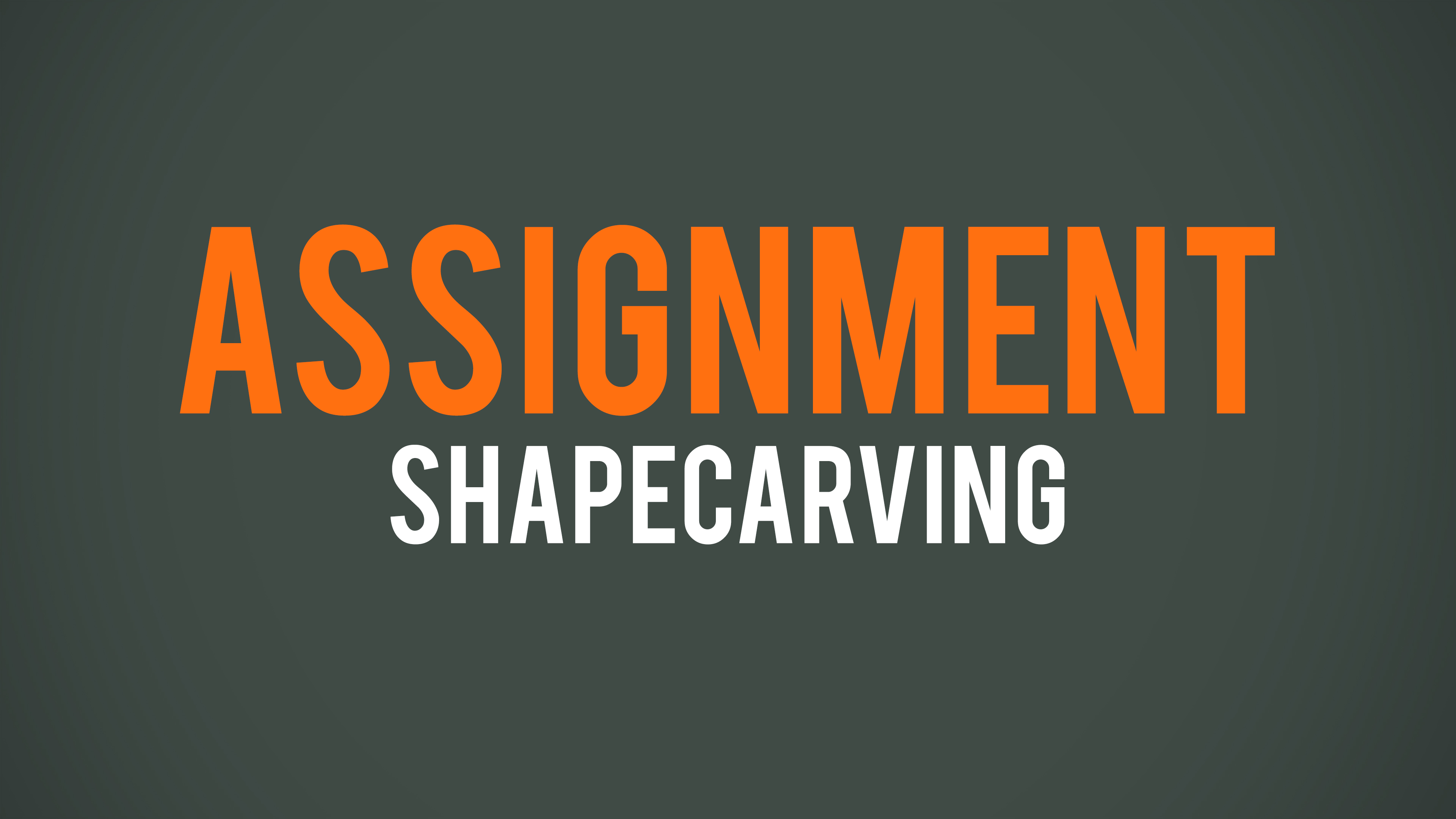 Proko - Assignment - Shapecarving