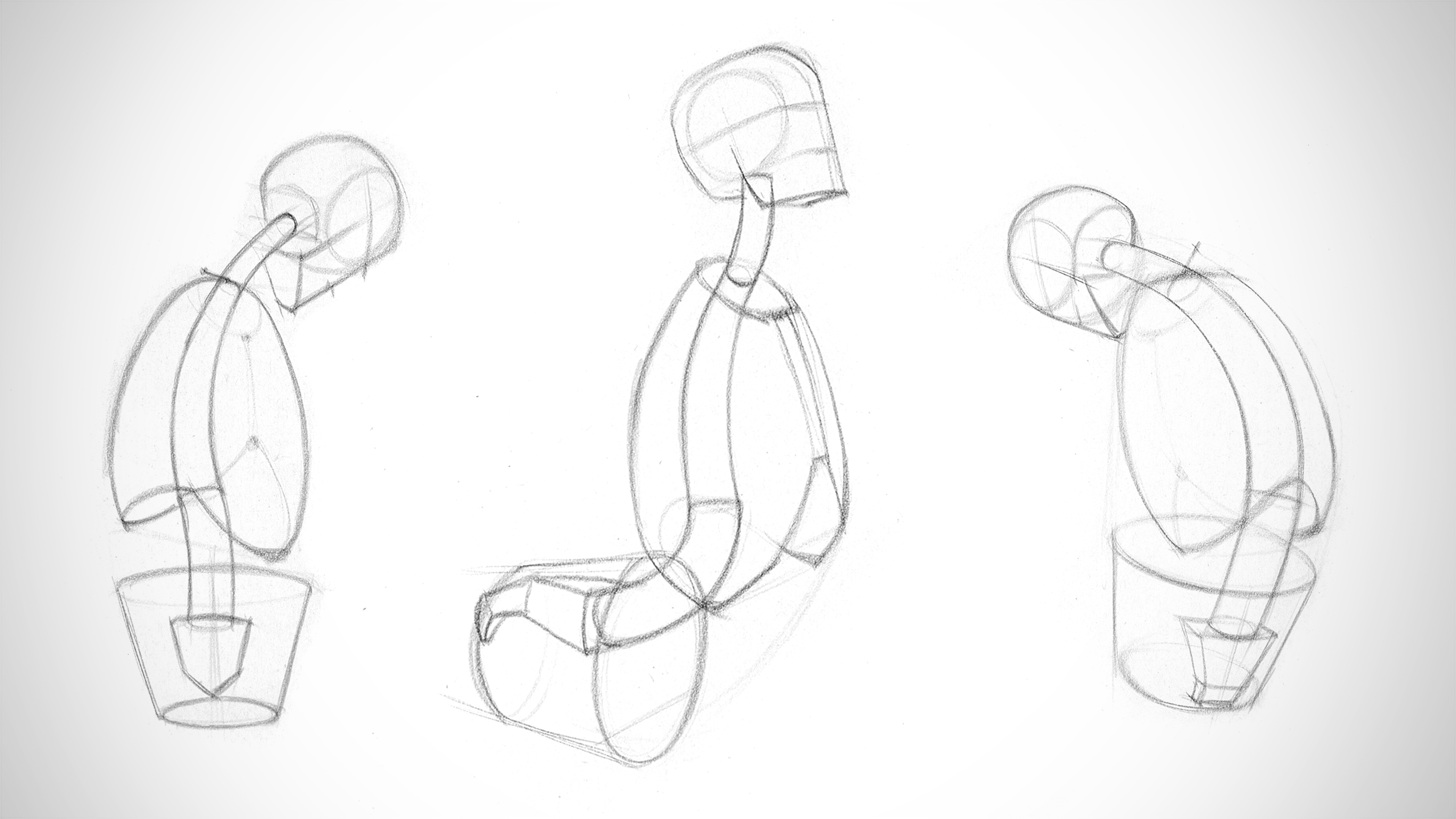 Proko - Spine Assignment Examples 1-6 - Draw Skelly